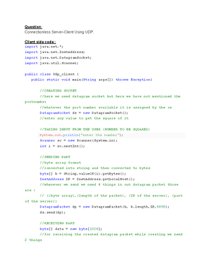 CN d3 practical lab - SENDER: import java.; import java.; import java ...