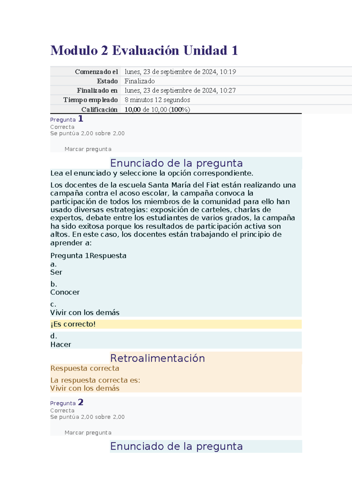 Modulo 2 Evaluación Unidad 1 ME Capacito - Modulo 2 Evaluación Unidad 1 ...