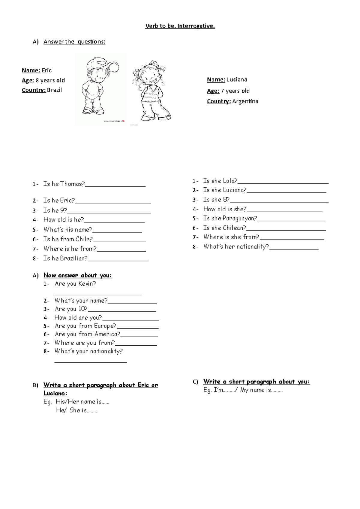 Verb-to-be-interrogative-short-answers-and-wh-ques 107523 - Verb to be ...