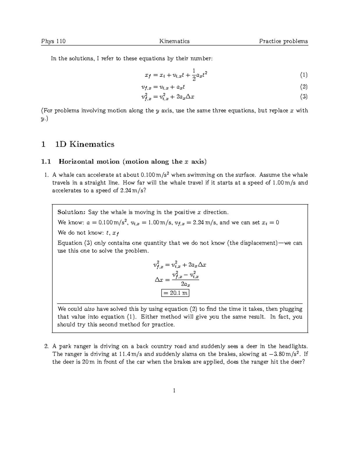 PSet12-Kinematics-soln - In the solutions, I refer to these equations ...