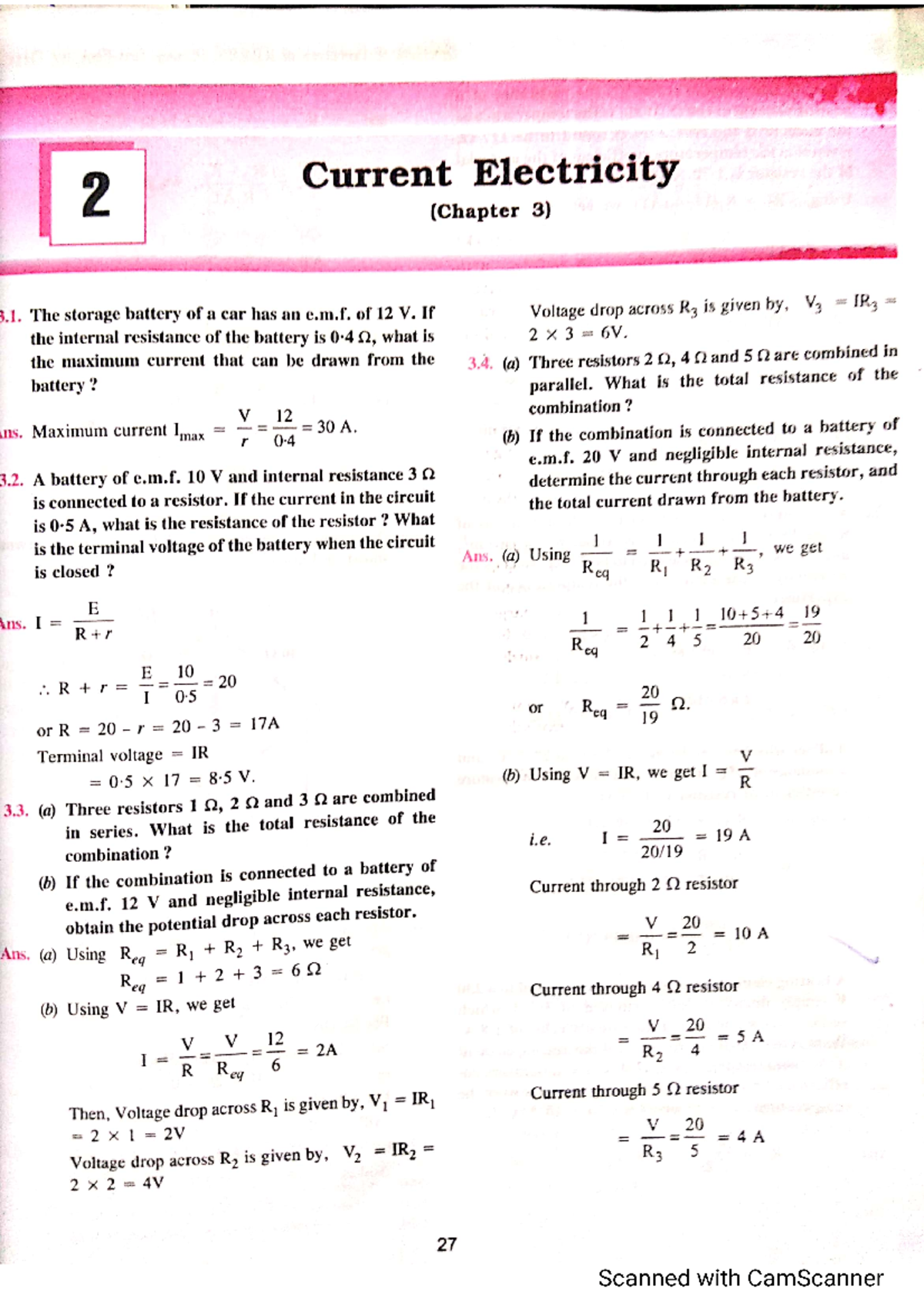 Current electricity ncert questions - Physics - Studocu