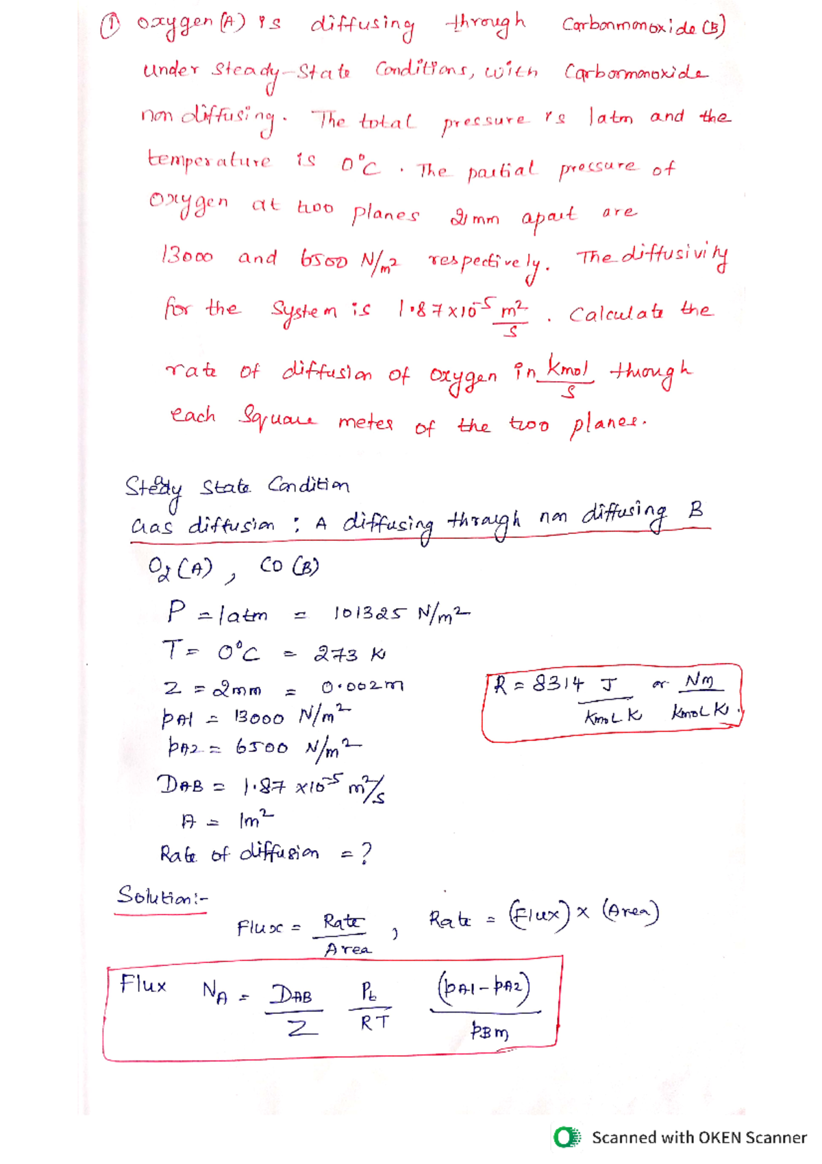 Diffusion Problems Part I - Chemical engineering principles - Studocu