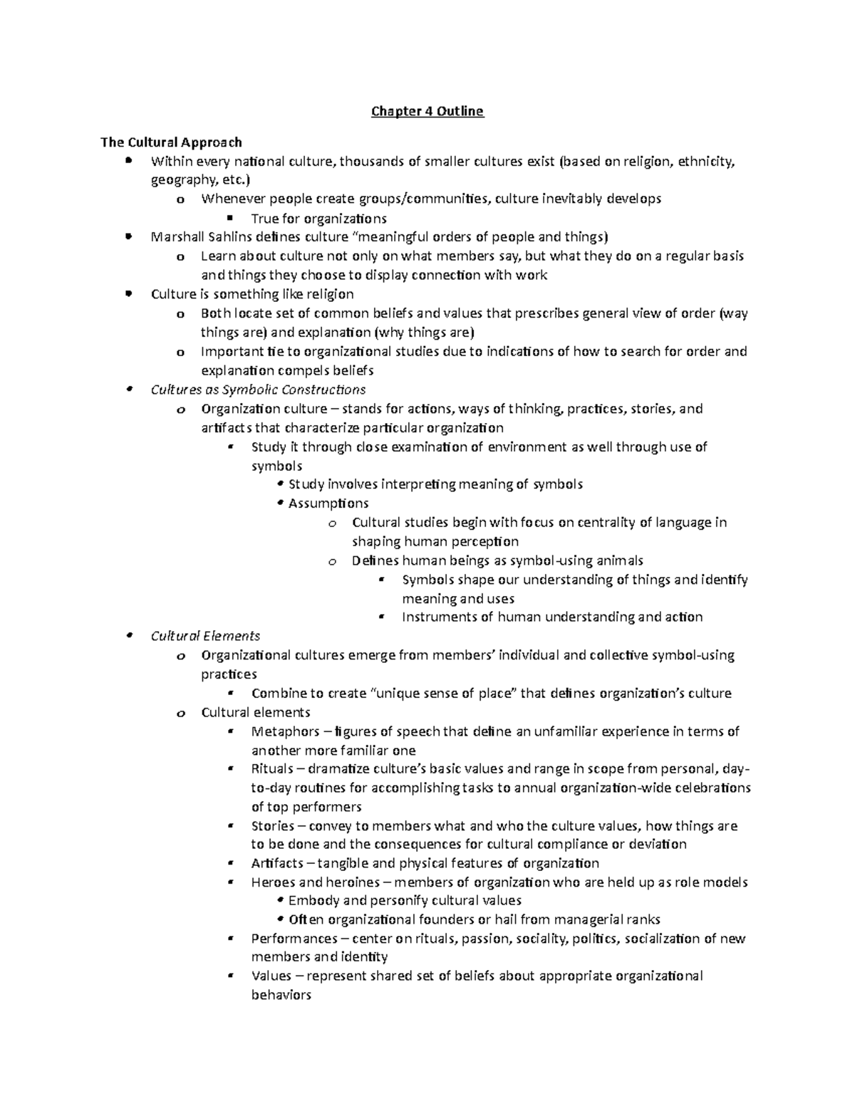 Chapter 4 Outline Hcom 326 Chapter 4 Outline The Cultural Approach Within Every National