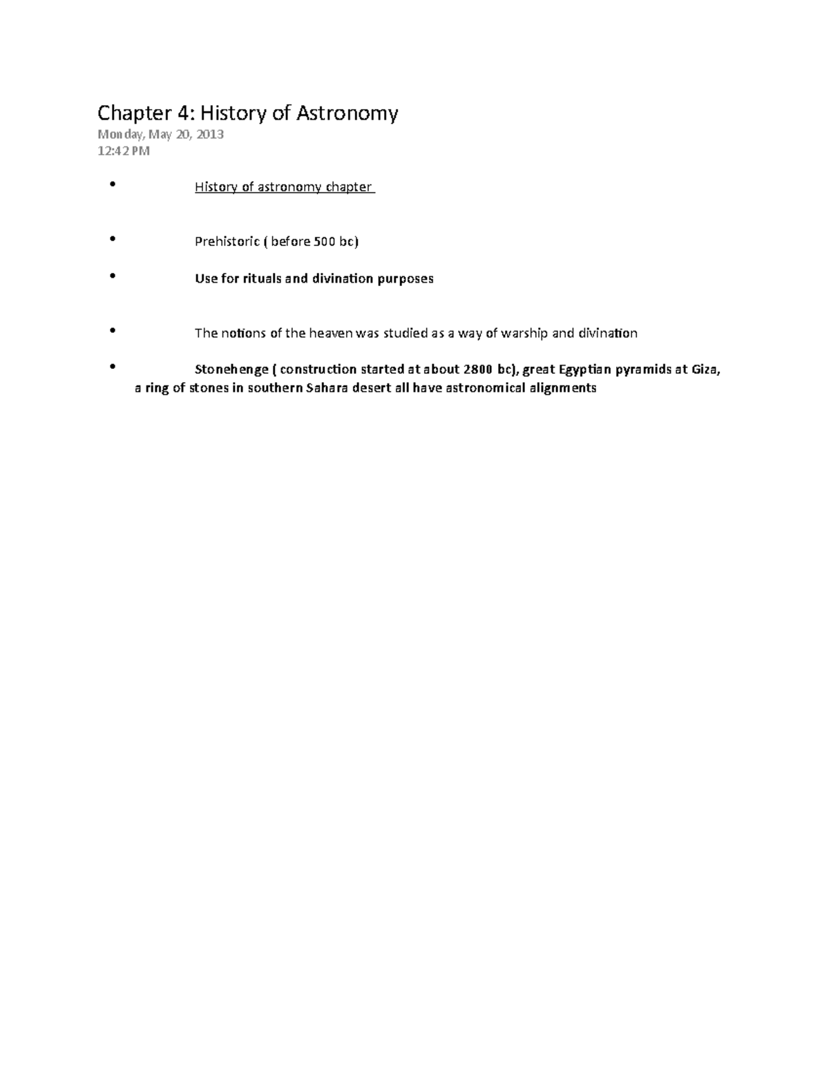 Chapter 4 History of Astronomy - Chapter 4: History of Astronomy Monday ...
