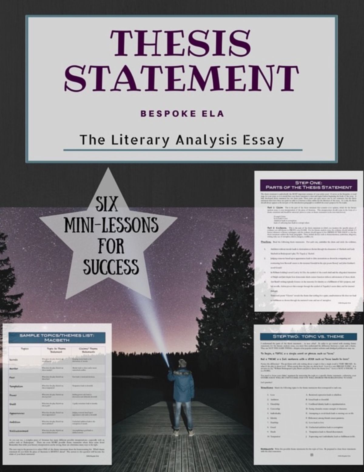 Mini-lessons 4 5 6 The Thesis Statement and Adding Evidence to the ...
