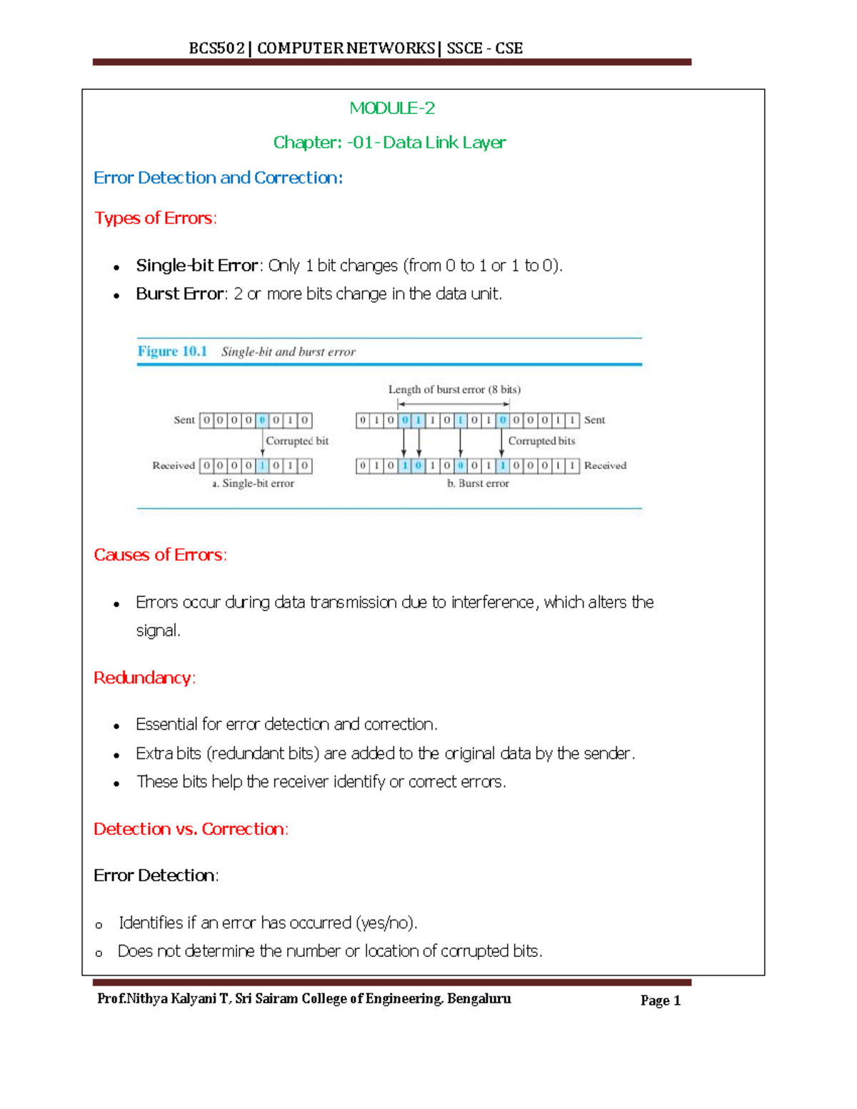 CN Module 2 - Example is given - Prof Kalyani T, Sri Sairam College of Engineering, Bengaluru ...
