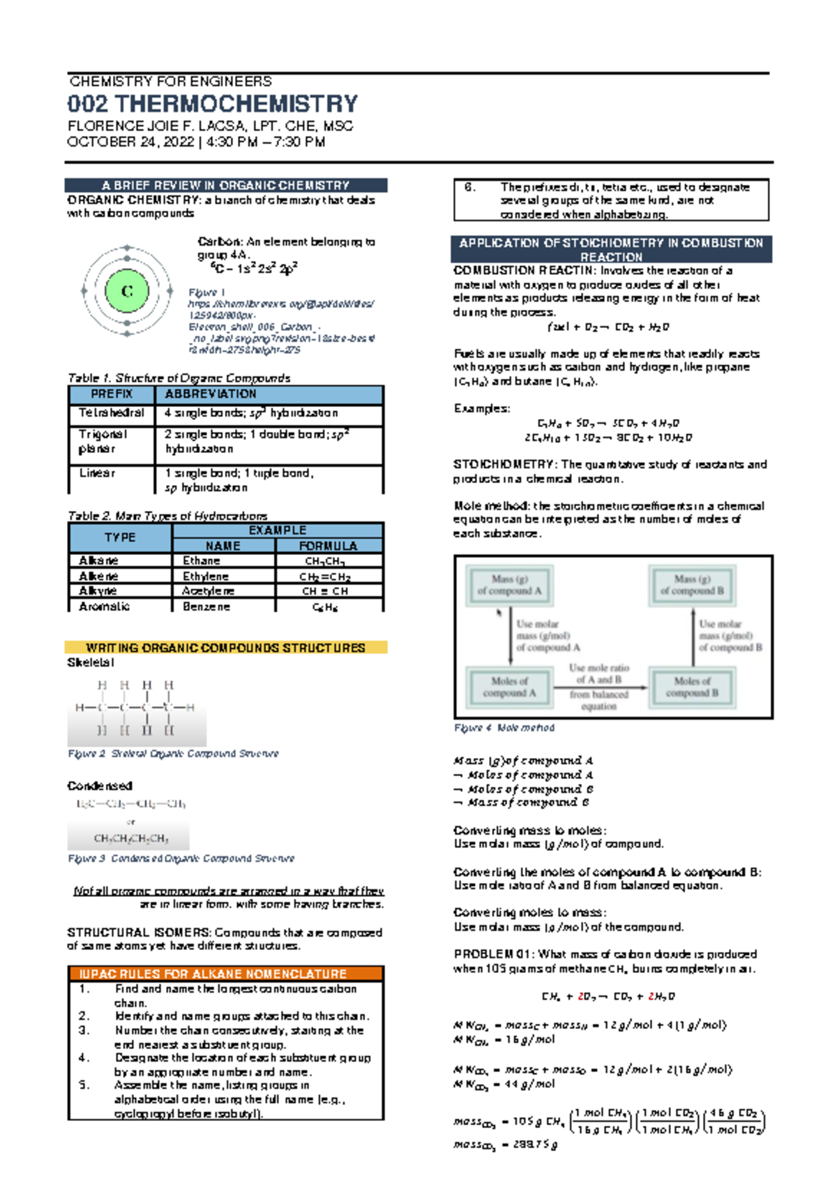Thermochemistry Notes - 002 THERMOCHEMISTRY FLORENCE JOIE F. LACSA, LPT ...