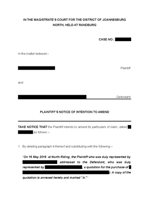 Drafting pleadings - Divorce - LLB - Studocu