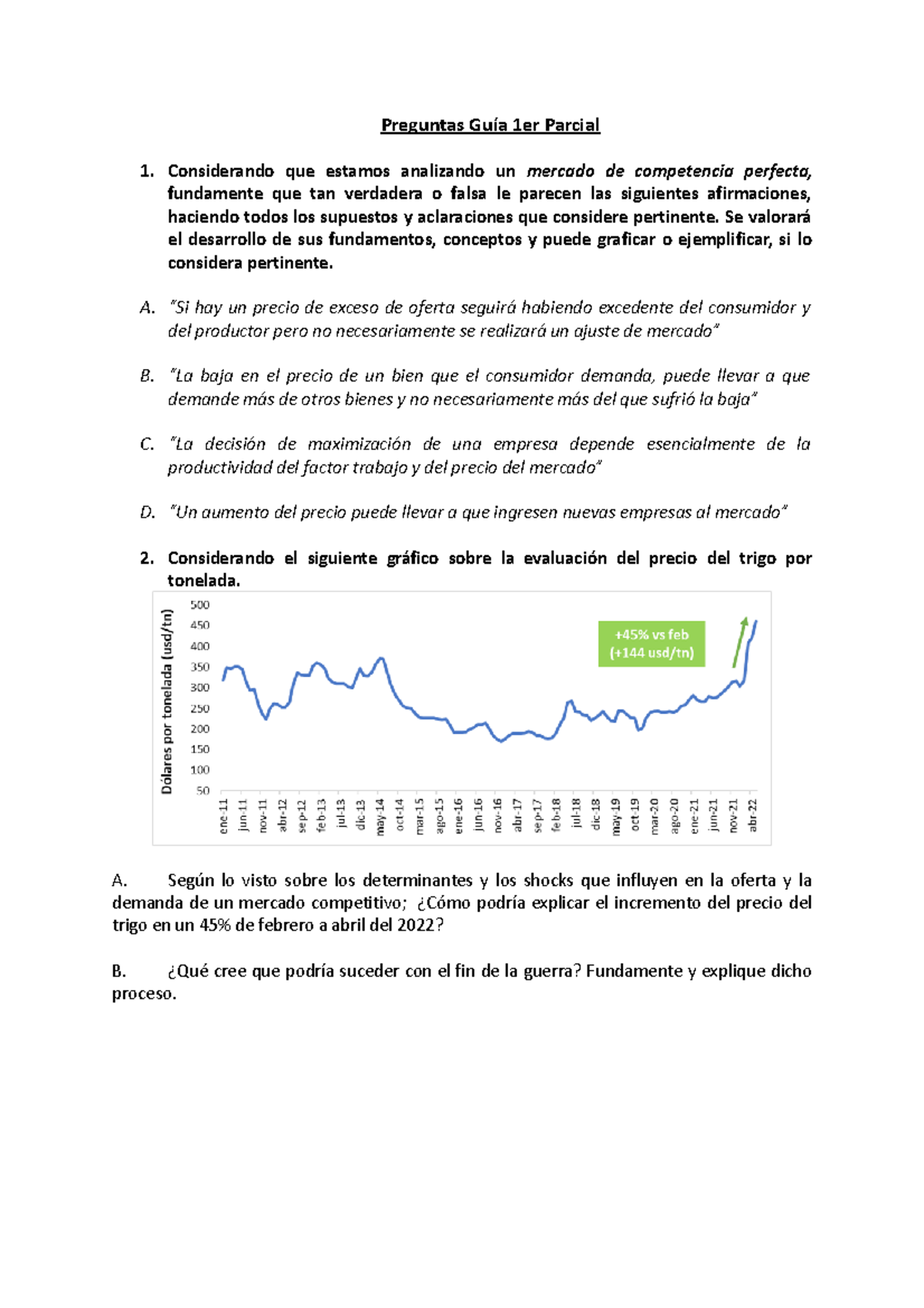 Preguntas Modelo TSV 1er Parcial - Preguntas Guía 1er Parcial 1. Considerando que estamos ...