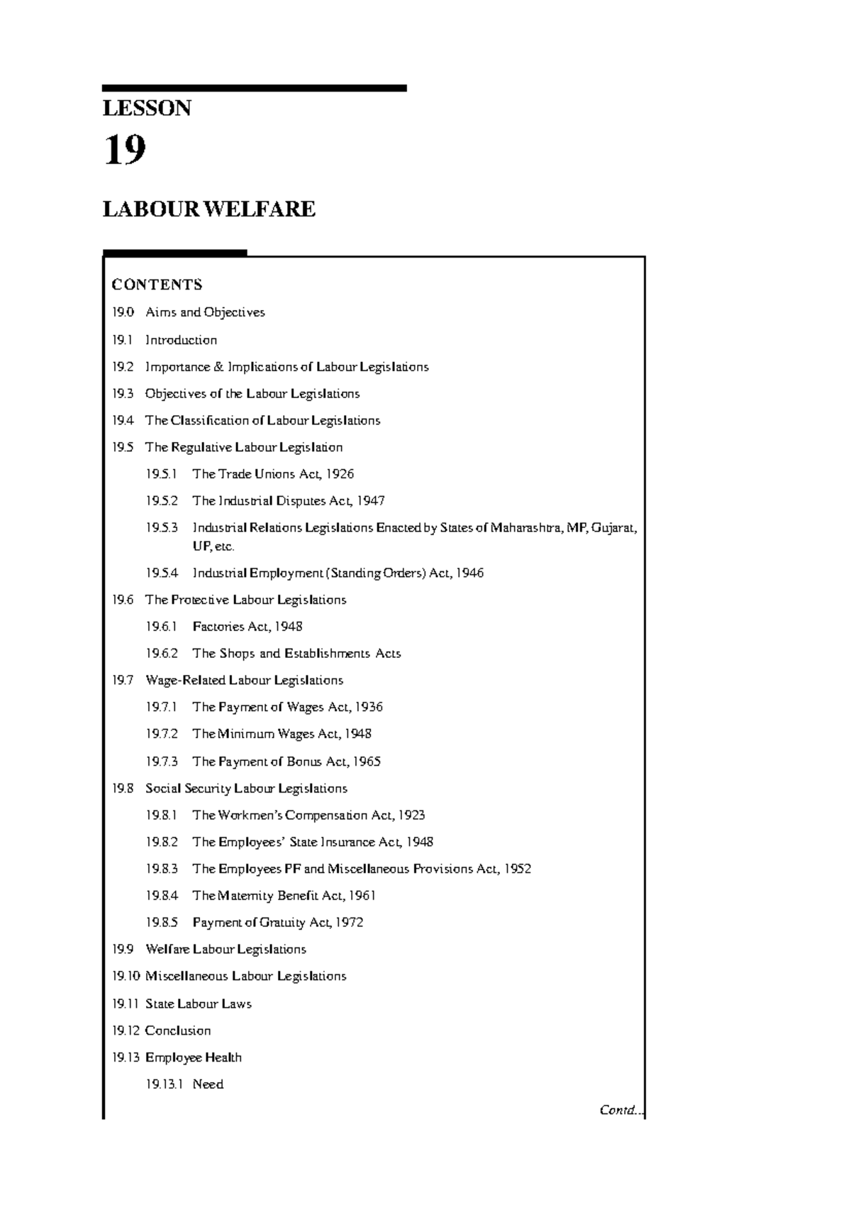 MBA- HUMAN RESOURCES MANAGEMENT- FIRST YEAR-Lesson-19 - LESSON 19 ...