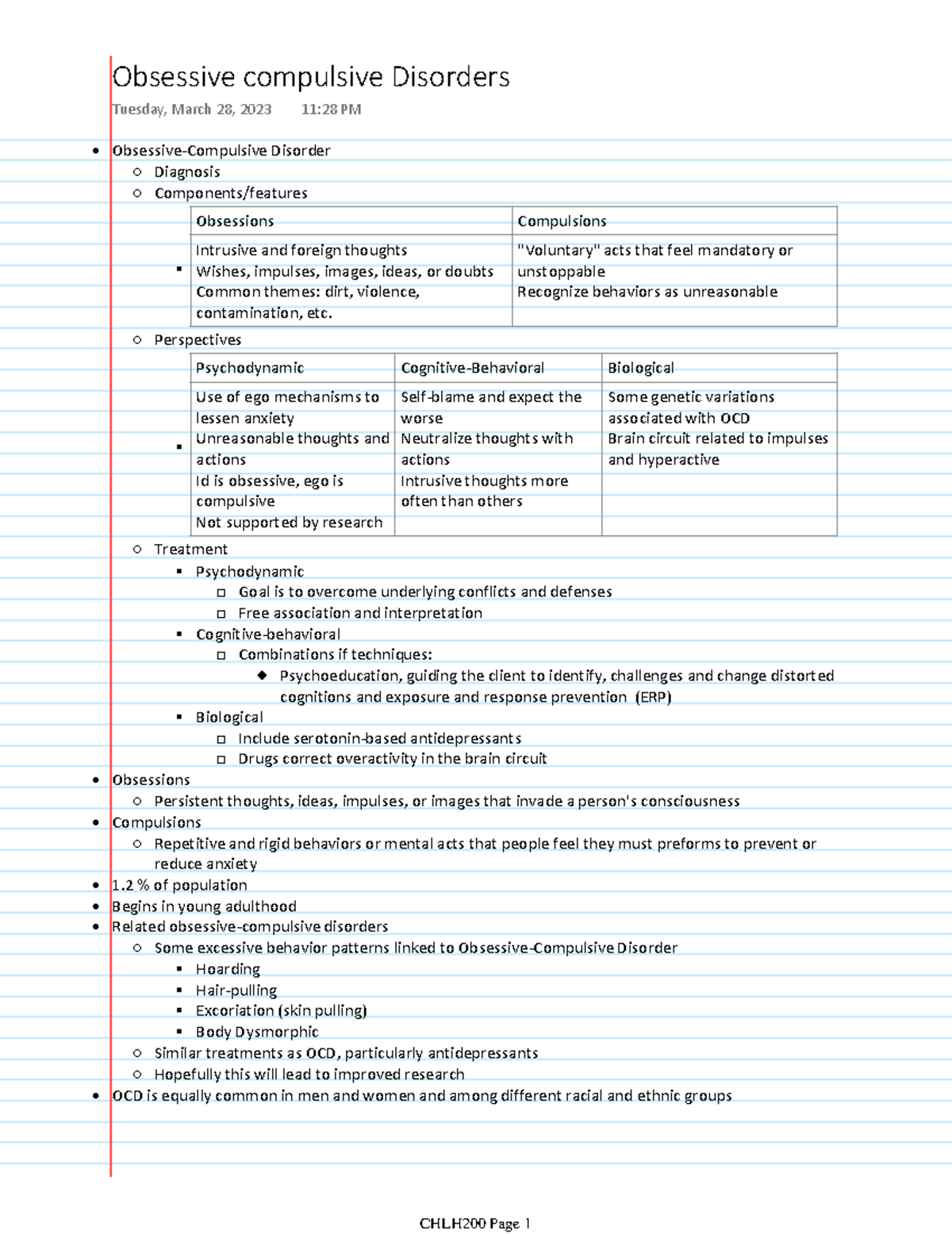 Obsessive compulsive Disorders - Obsessive-Compulsive Disorder ...