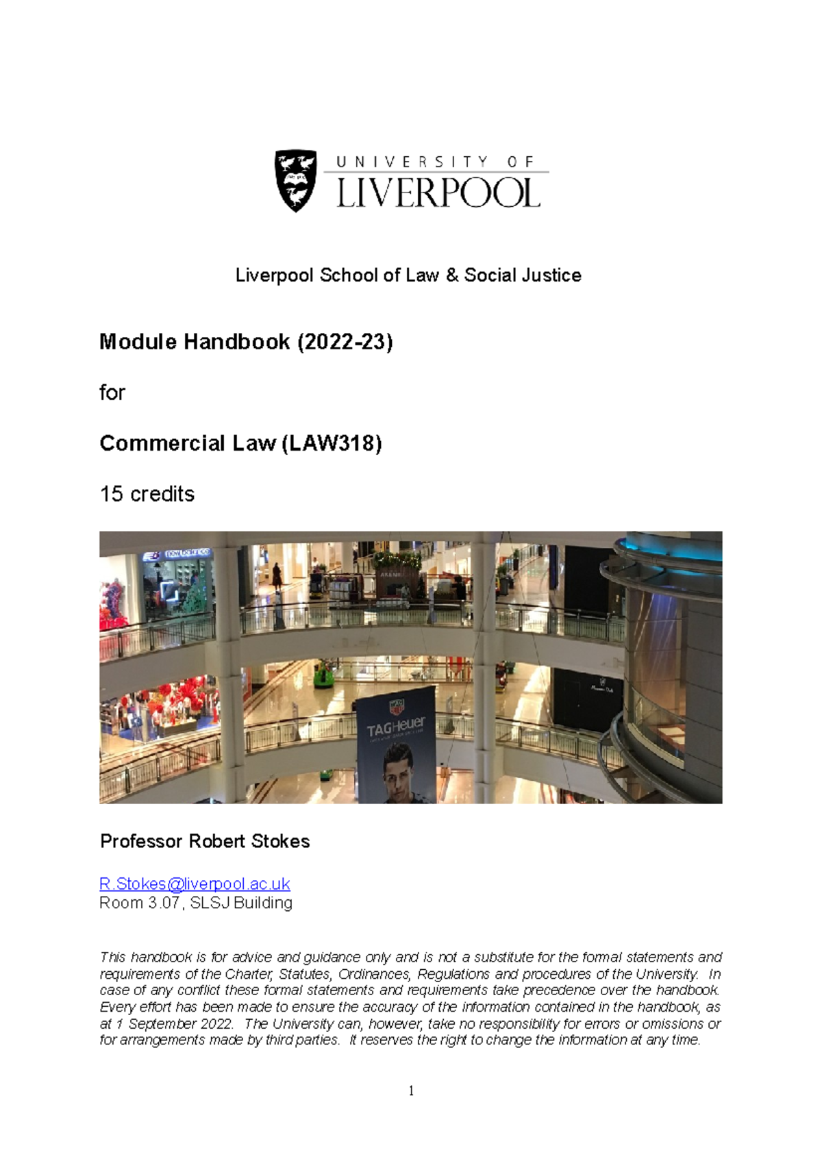 LAW318 Module Handbook 2022-23-1 - Liverpool School of Law & Social ...