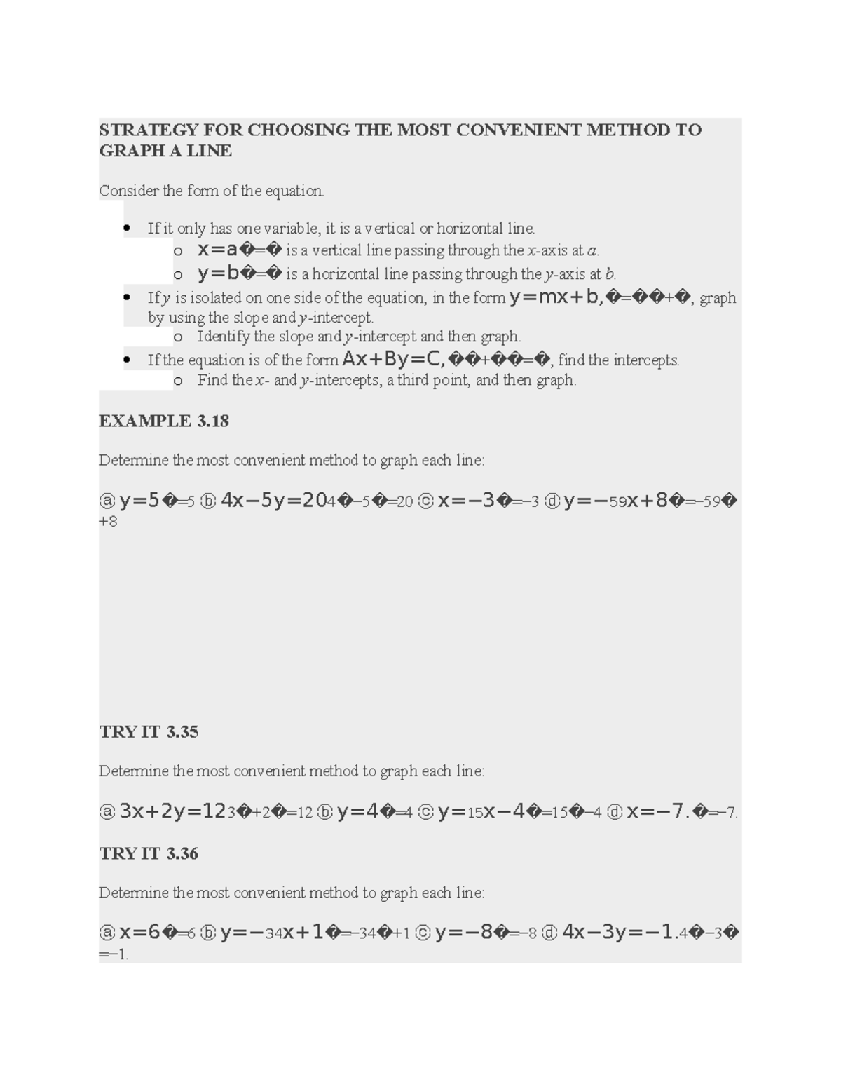 2.9 Strategy FOR Choosing THE MOST Convenient Method TO Graph A LINE - STRATEGY FOR CHOOSING THE ...