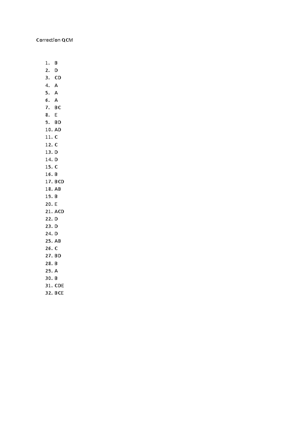 Correction QCM Type - qcm - BOD - Correction QCM 1. B 2. D 3. CD 4. A 5 ...
