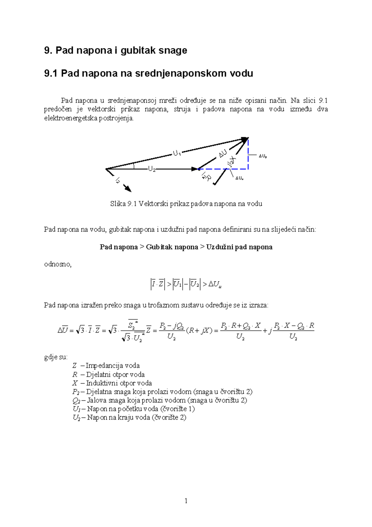 191477068 Pad Napona i Gubitak Snage - 9. Pad napona i gubitak snage 9 ...