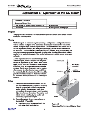 PHYS 162 Lab2 - College Physics II Lab 2 - Name: Date: Exploring ...