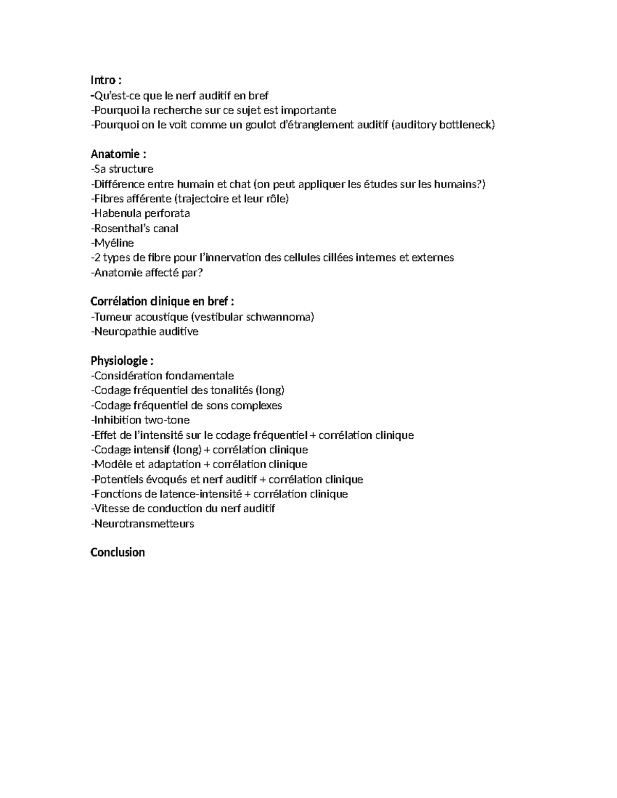 Point clef texte nerf auditif - Intro : Qu’est-ce que le nerf auditif ...