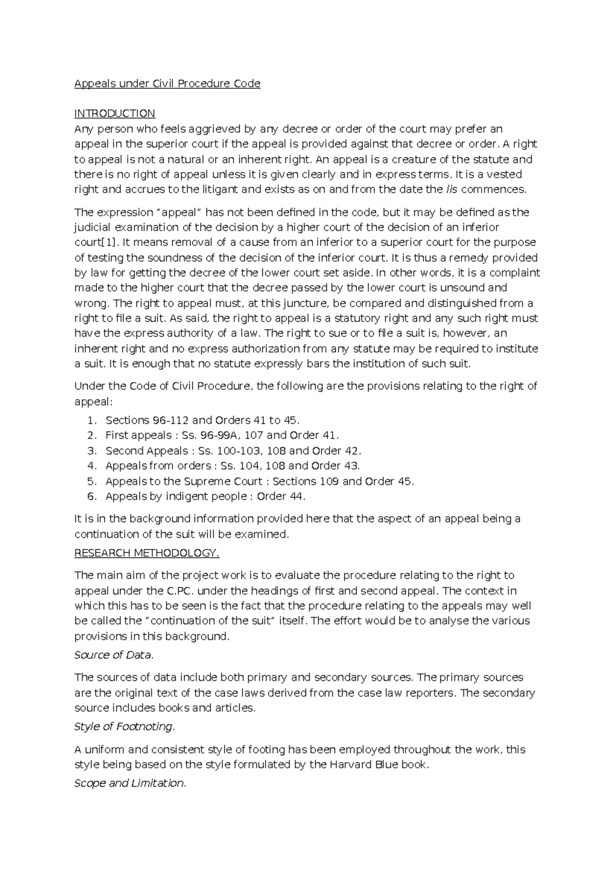 CPC Appeals under Civil Procedure - Appeals under Civil Procedure Code ...