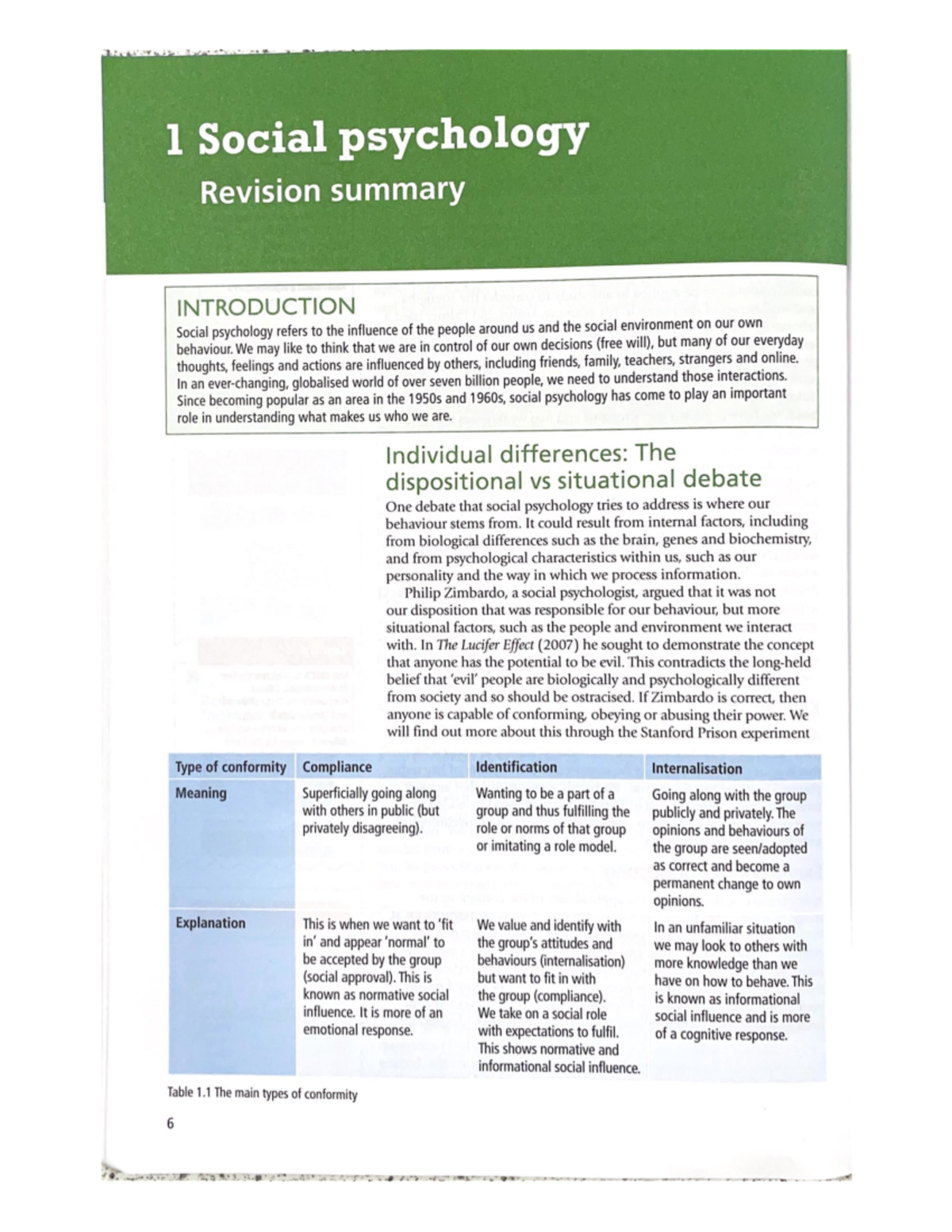 Social psychology - Revision Activities - Studocu