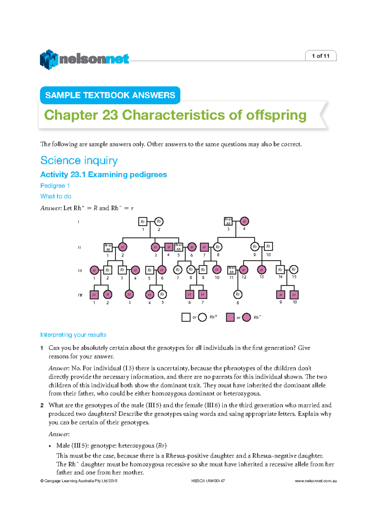 Chapter 23 Characteristics of Offspring - Chapter 23 Characteristics of ...