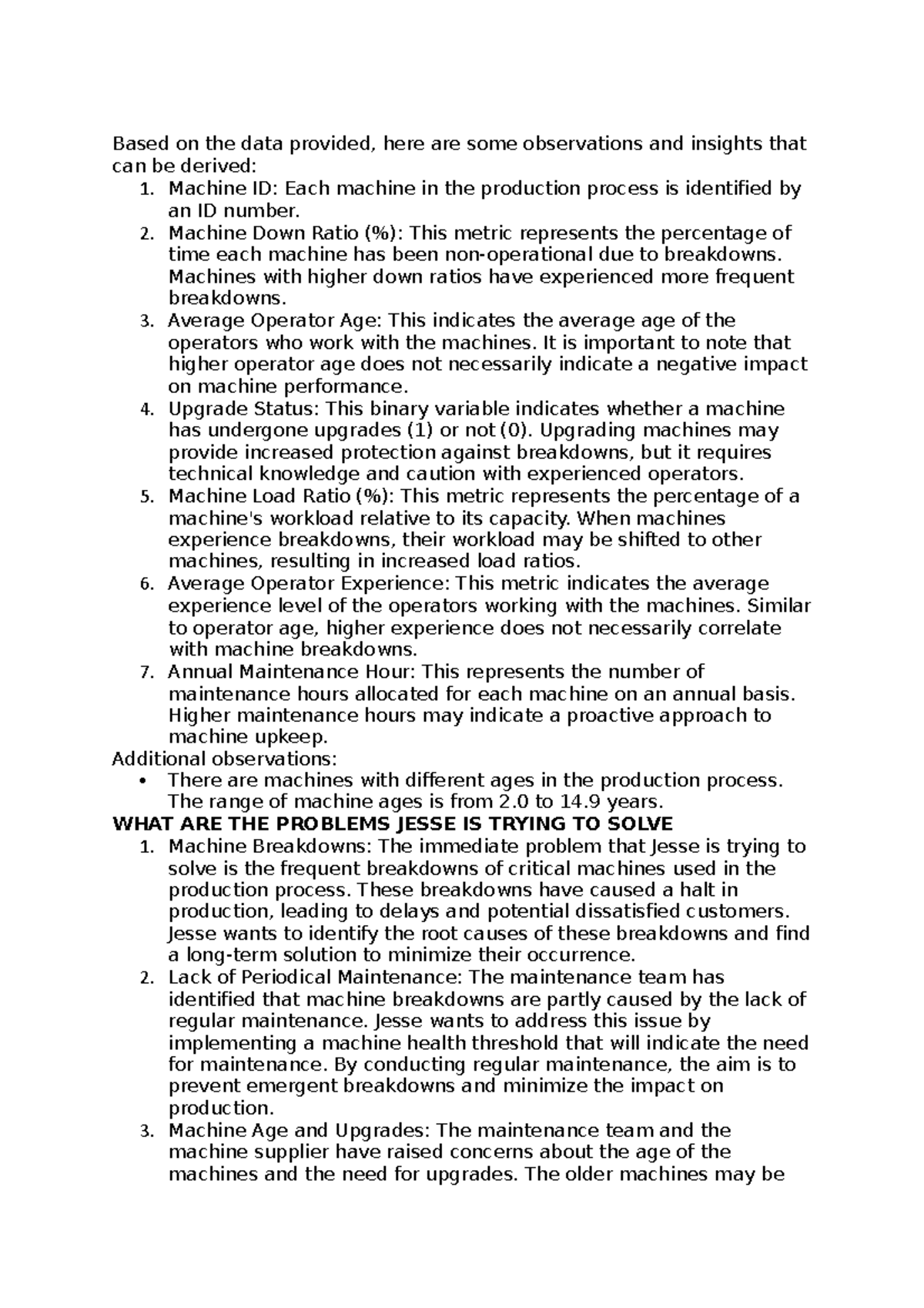 Regression analysis - Based on the data provided, here are some ...