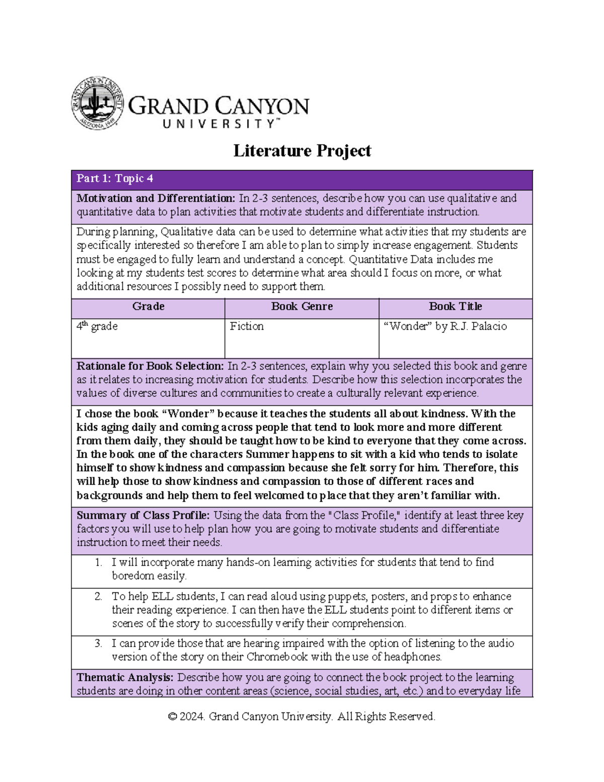 REA 305 RS Literature Project - Literature Project Part 1: Topic 4 ...