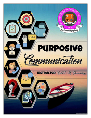 PC module 4: COMMUNICATION IS A KEY IN PURPOSIVE KEY - English for ...