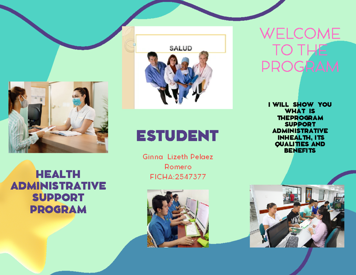 Health administrative support program - ESTUDENT WELCOME TO THE PROGRAM ...