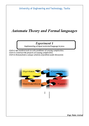 AT&FL Lab 02 - Lecture notes 2 - FACULTY OF TELECOMMUNICATION AND ...