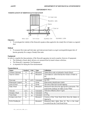 EX-7 FLOW Meter Demonstration (1) - 1 EXPERIMENT NO 7 FLOW METER ...