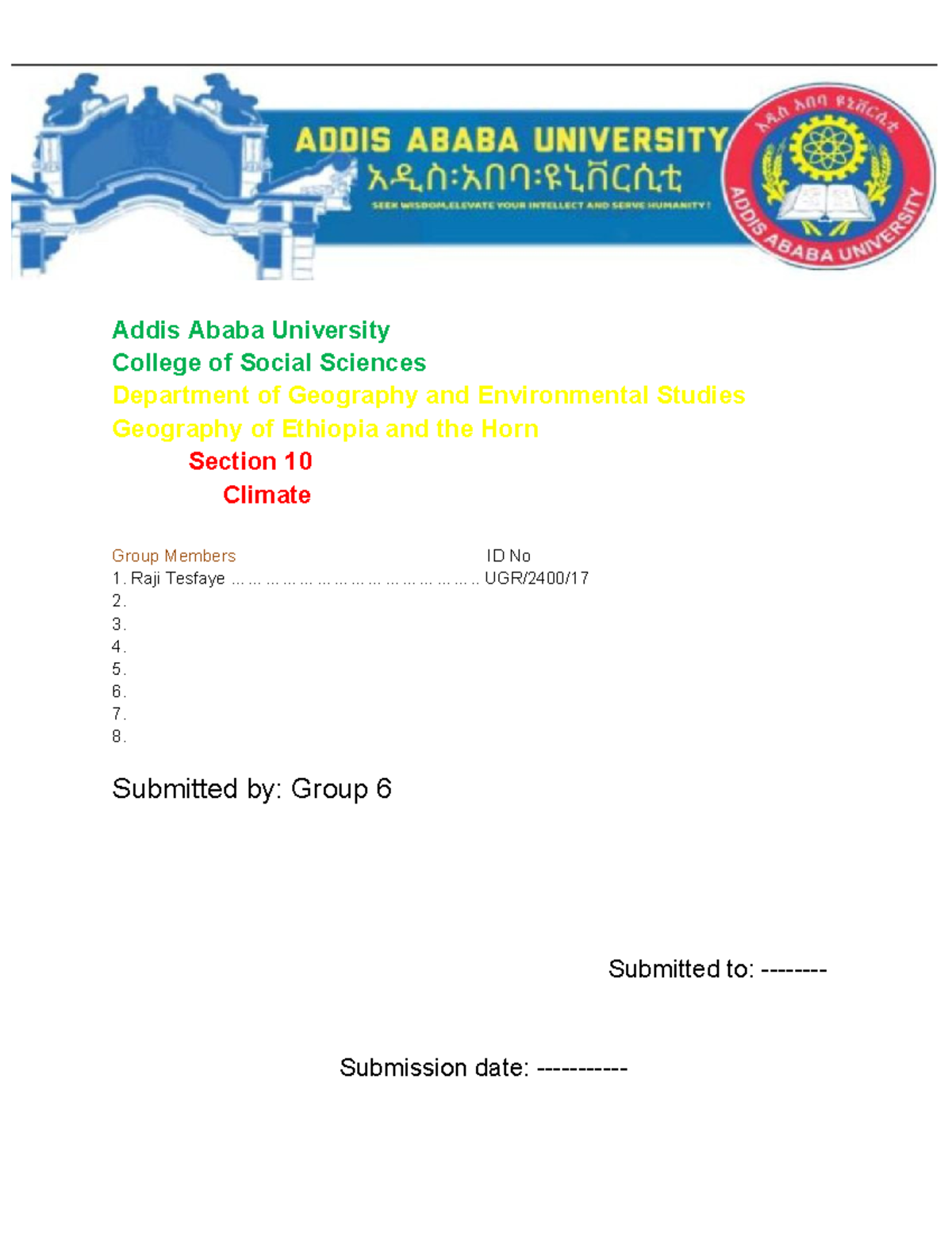 Fin - wds - Addis Ababa University College of Social Sciences ...