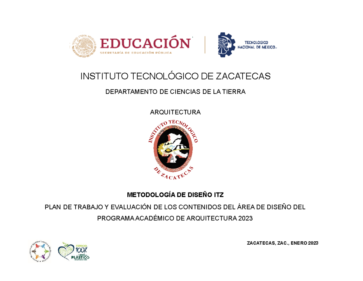 Metodologia Diseño ITZ - INSTITUTO TECNOLÓGICO DE ZACATECAS ...