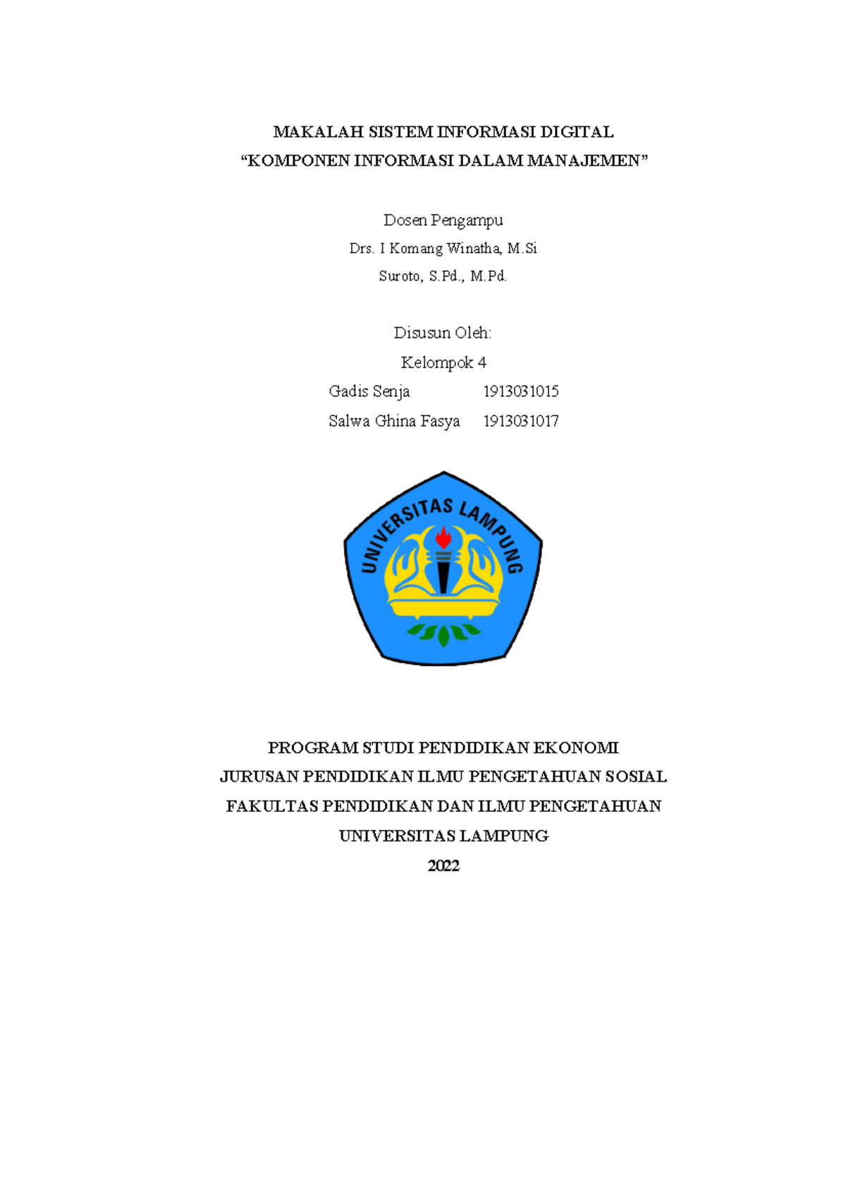 Makalah Sistem Informasi Digital Kelompok 4 - MAKALAH SISTEM INFORMASI ...