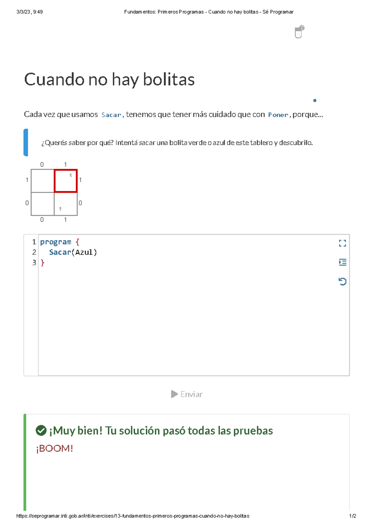 programacion sistemas - 3/3/23, 9:49 Fundamentos: Primeros Programas ...