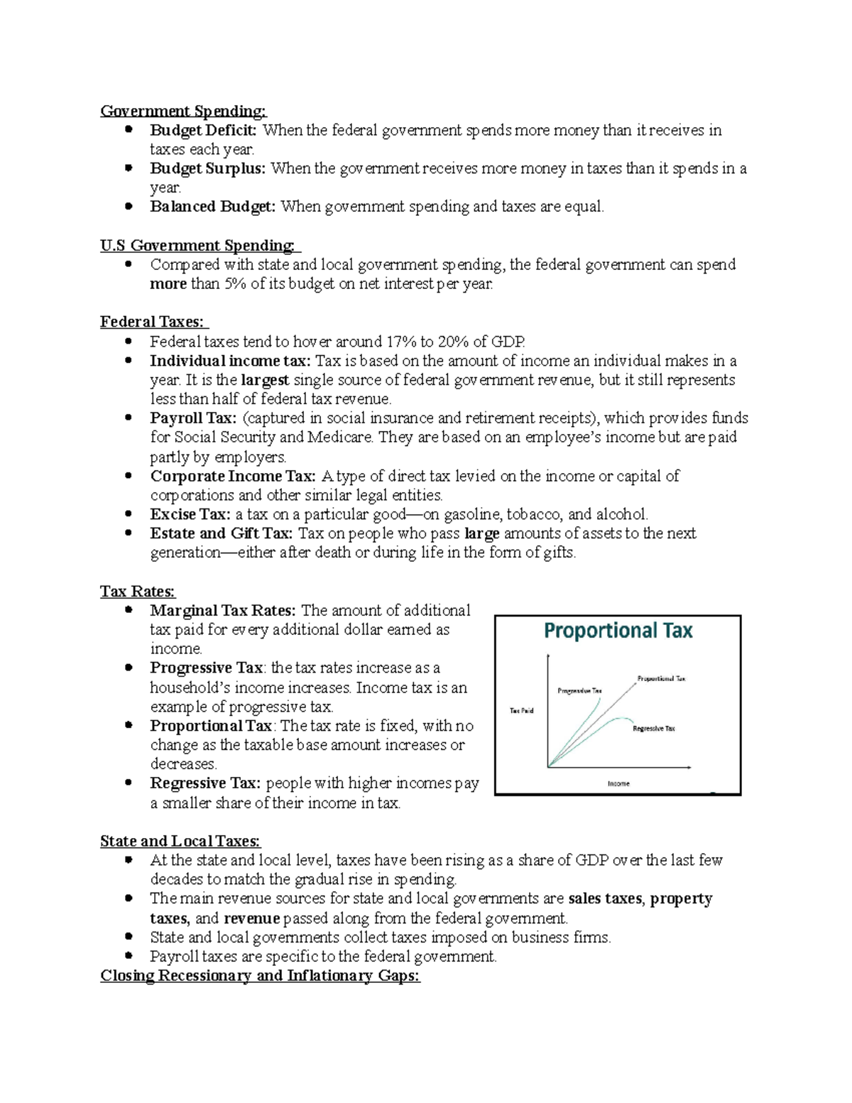 Unit 7- Fiscal Policy - Government Spending: Budget Deficit: When the ...