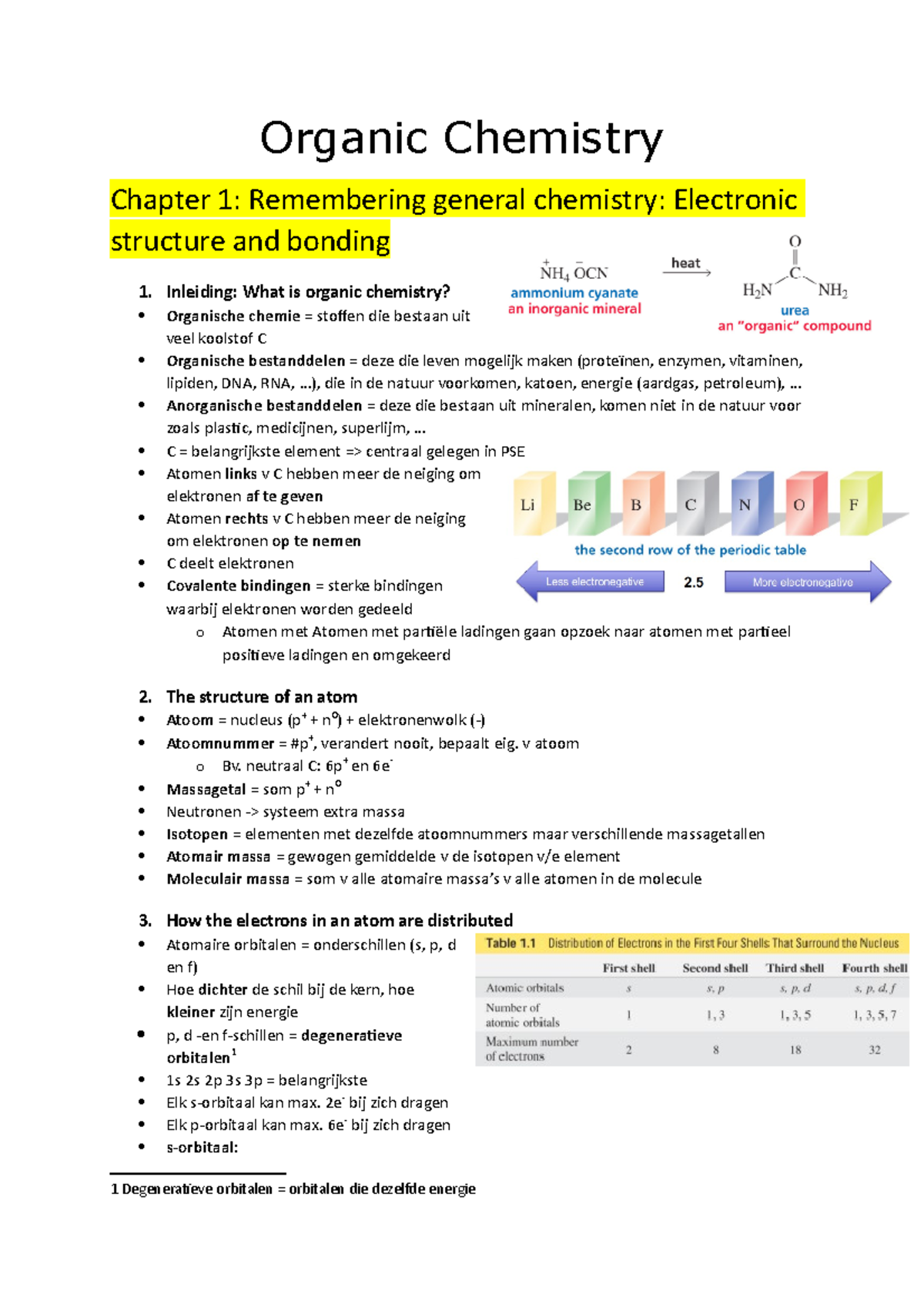 Organic Chemistry - Samenvatting - Organic Chemistry Chapter 1 ...