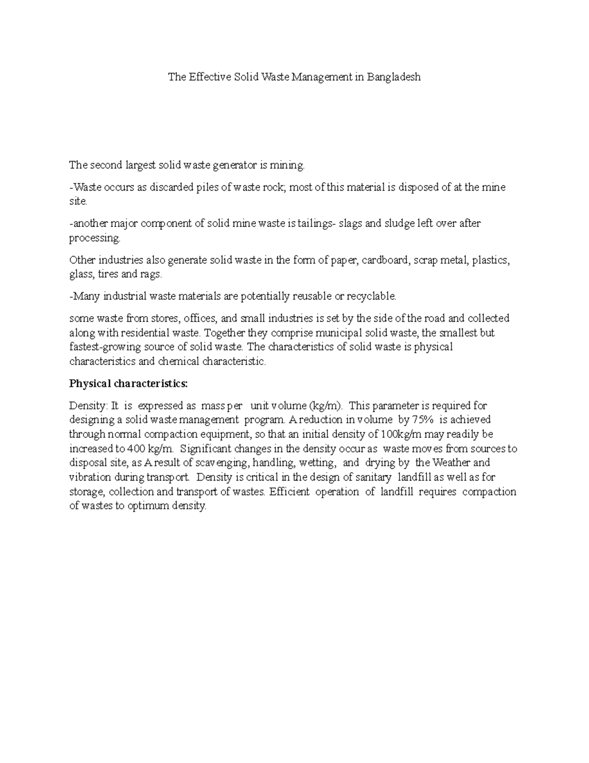 6 - Effective solid waste management in Bangladesh - The Effective ...