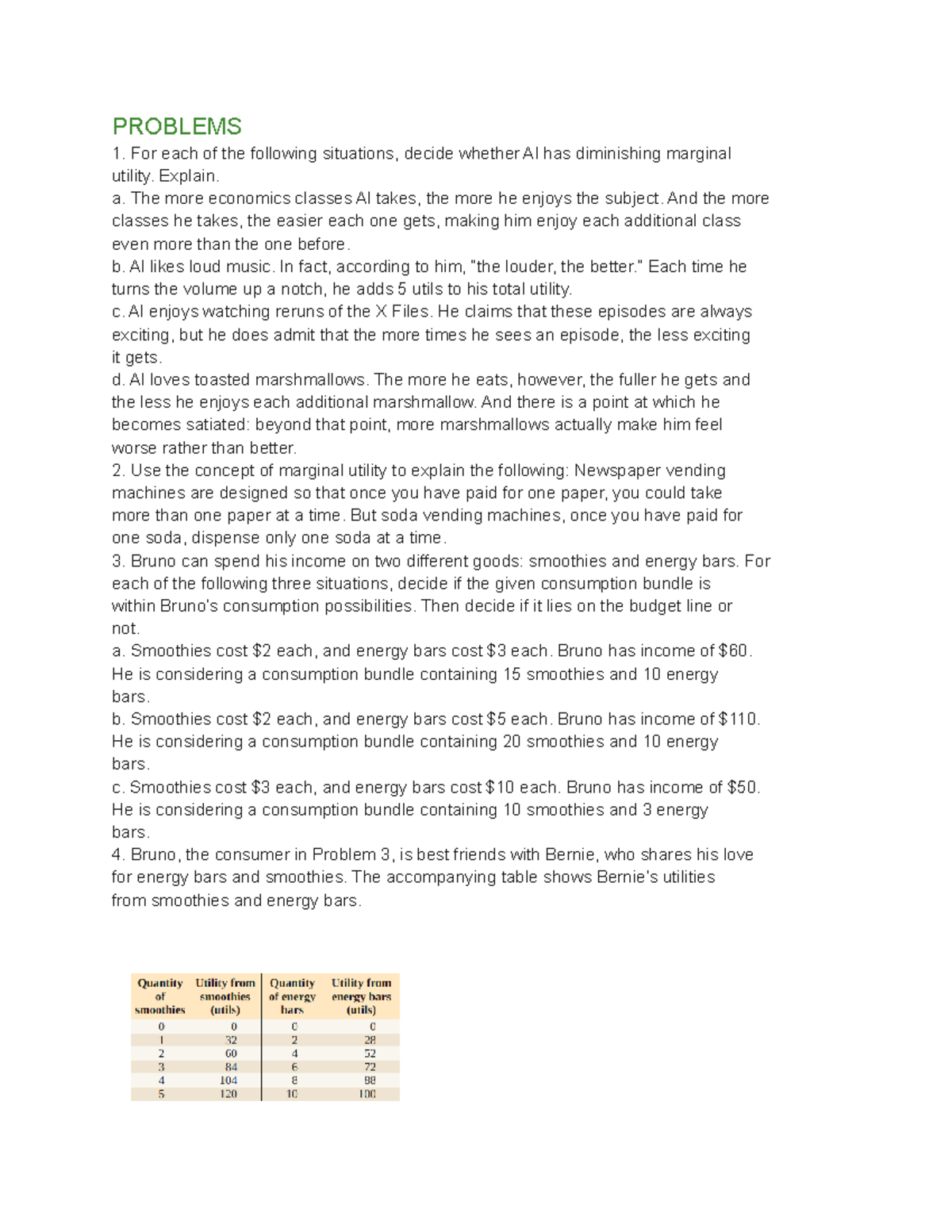 Mic-3 - Problems to solve. - PROBLEMS For each of the following ...