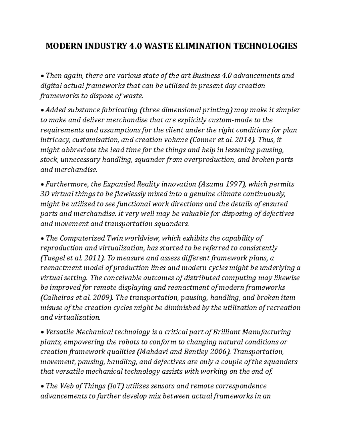 Modern Industry 4.0 Waste Elimination Technologies - MODERN INDUSTRY 4 ...