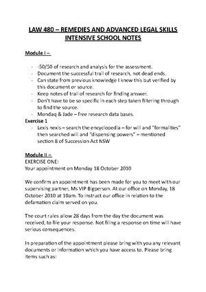 LAW 480 Assignment - Student Name: xx Student Number: XX Unit: LAW ...