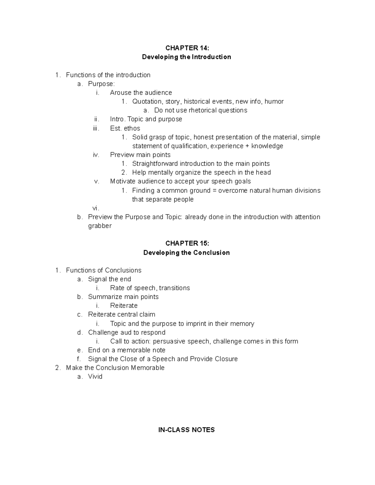 Chapters 14 & 15 - Summary A Speaker's Guidebook: Text and Reference ...