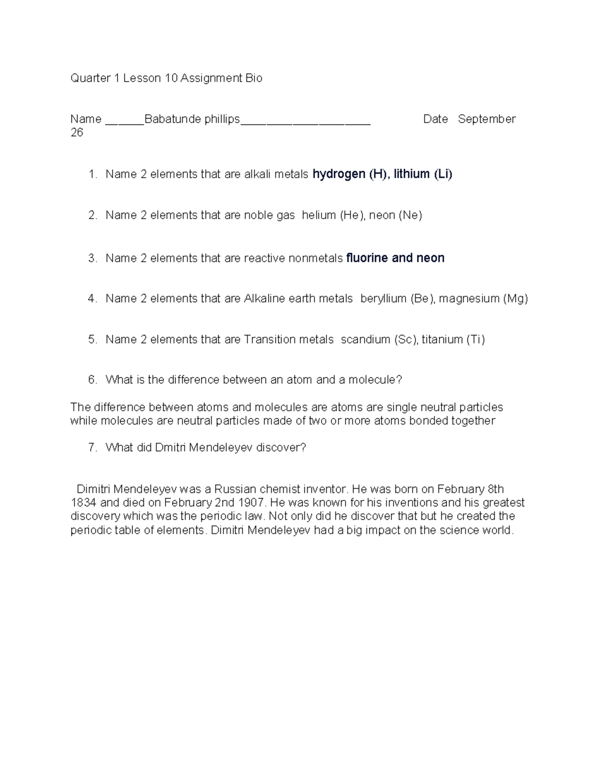 Quarter 1 Lesson 10 Assignment Bio - Quarter 1 Lesson 10 Assignment Bio ...