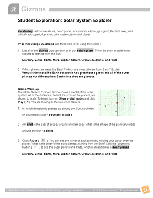 Star Spectra SE - Gizmo lab - Student Exploration: Star Spectra ...