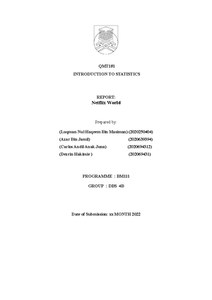 Eco261 - Luqman Nul Haqeem - DBS5B - ECO 261 MALAYSIAN ECONOMY REPORT ...