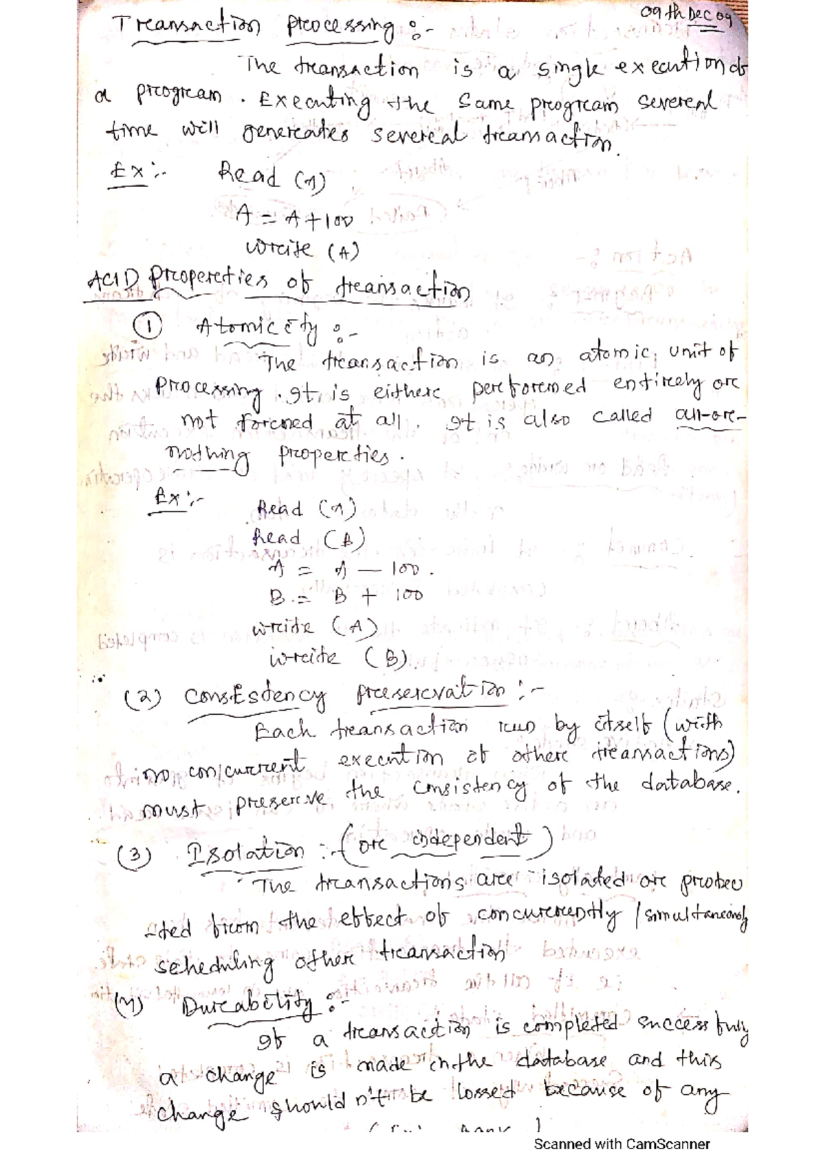 Transaction Processing System - Transaction 09 th Decog The transaction ...