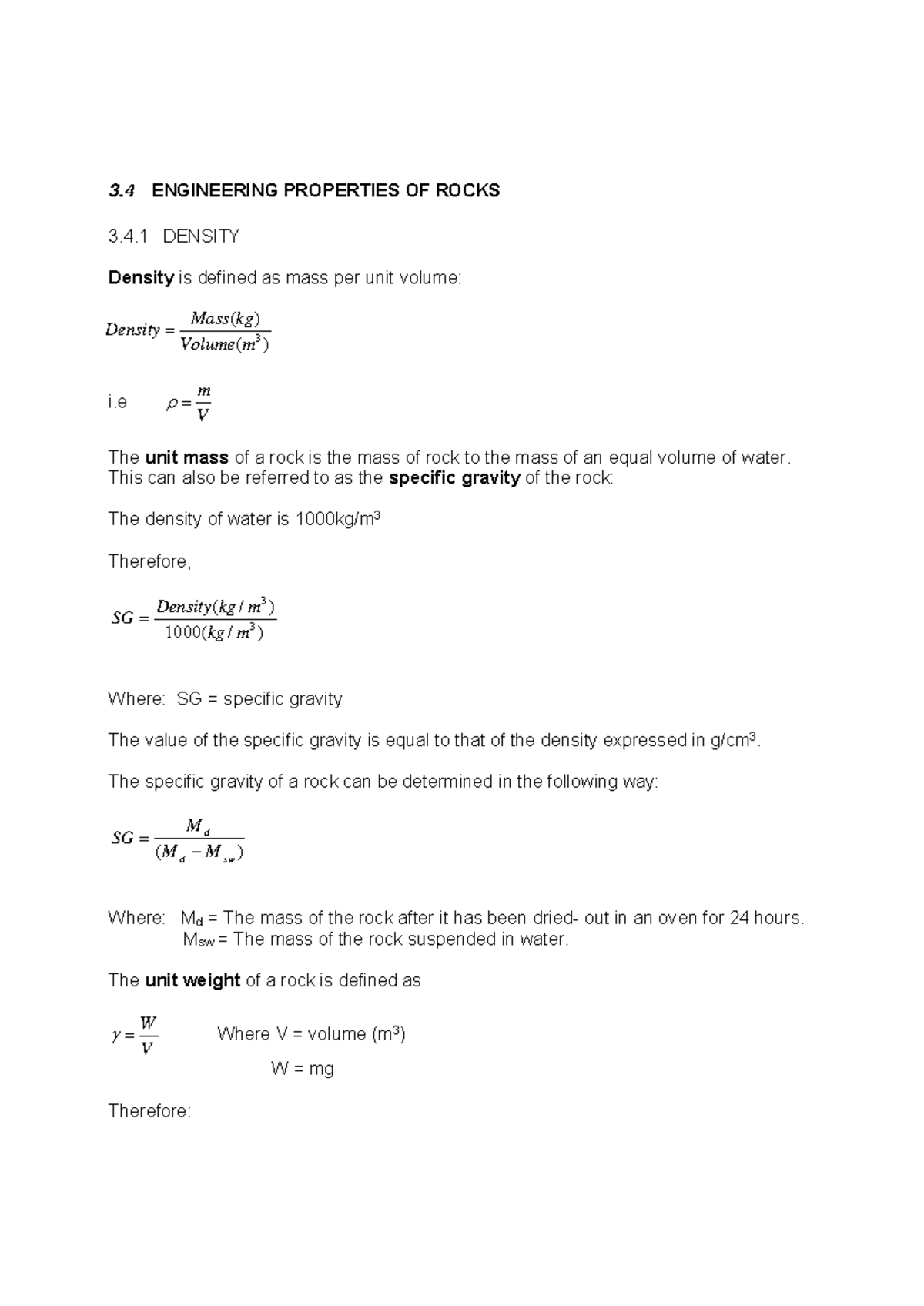 Chapter 3 Rocks - Engineering Properties - 3 ENGINEERING PROPERTIES OF ...