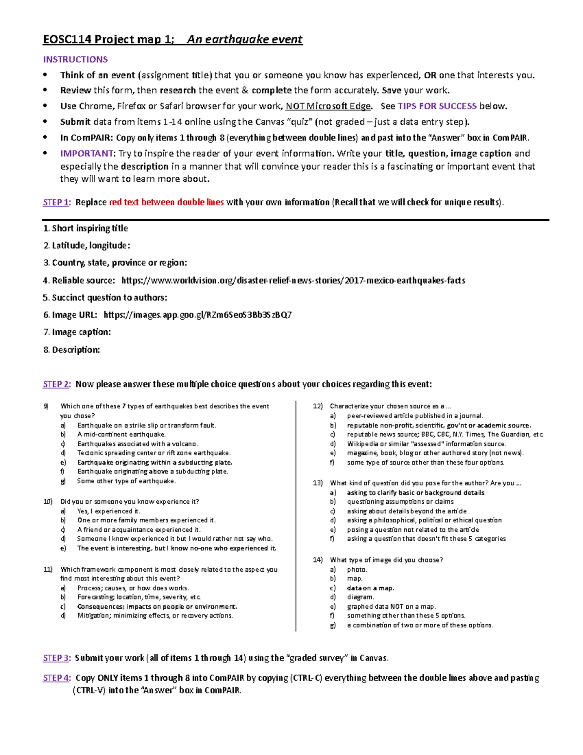 EOSC 114 map part 1 - start of map assingment - EOSC114 Project map 1 ...