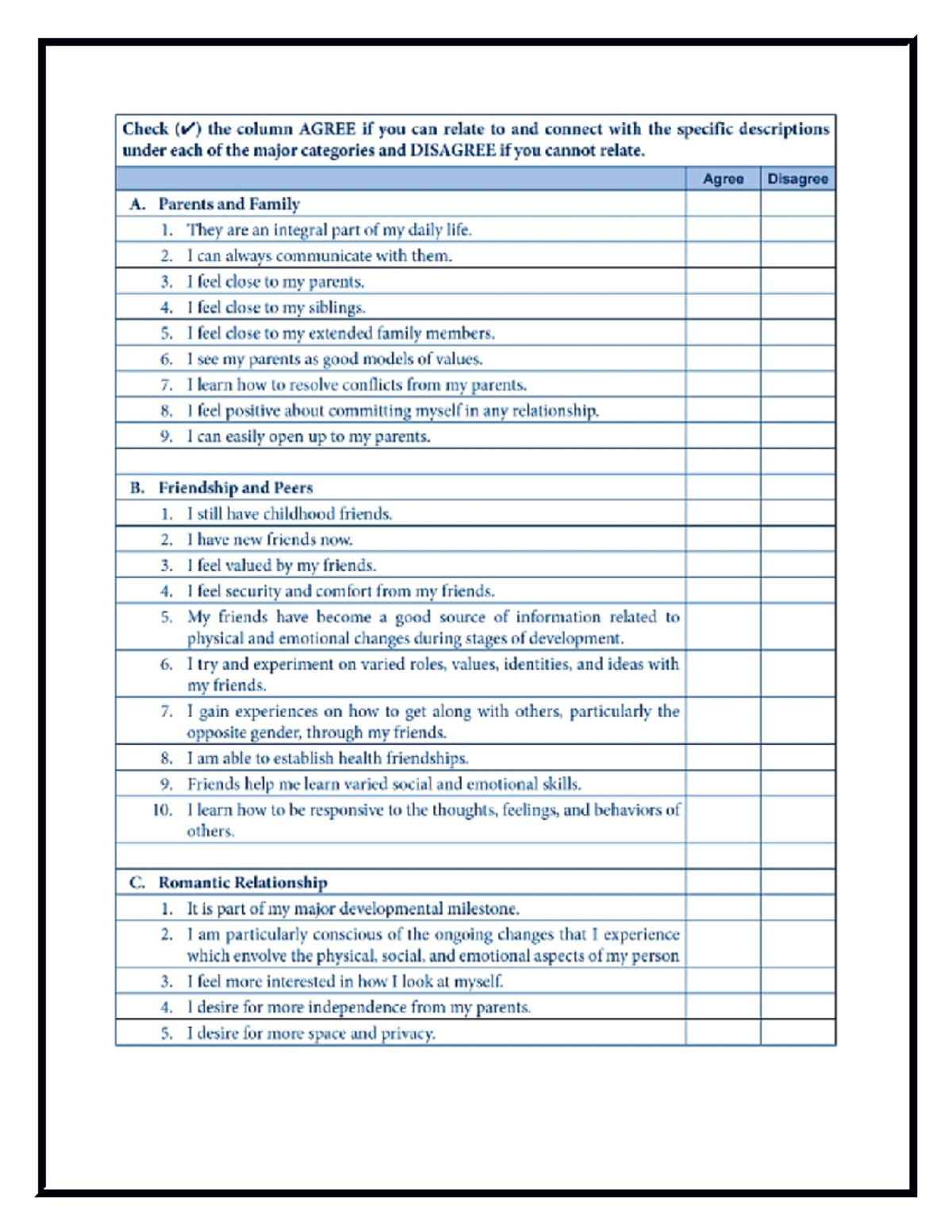 Adolescent’s Expression of Attraction, Love, and Commitment - Answer ...