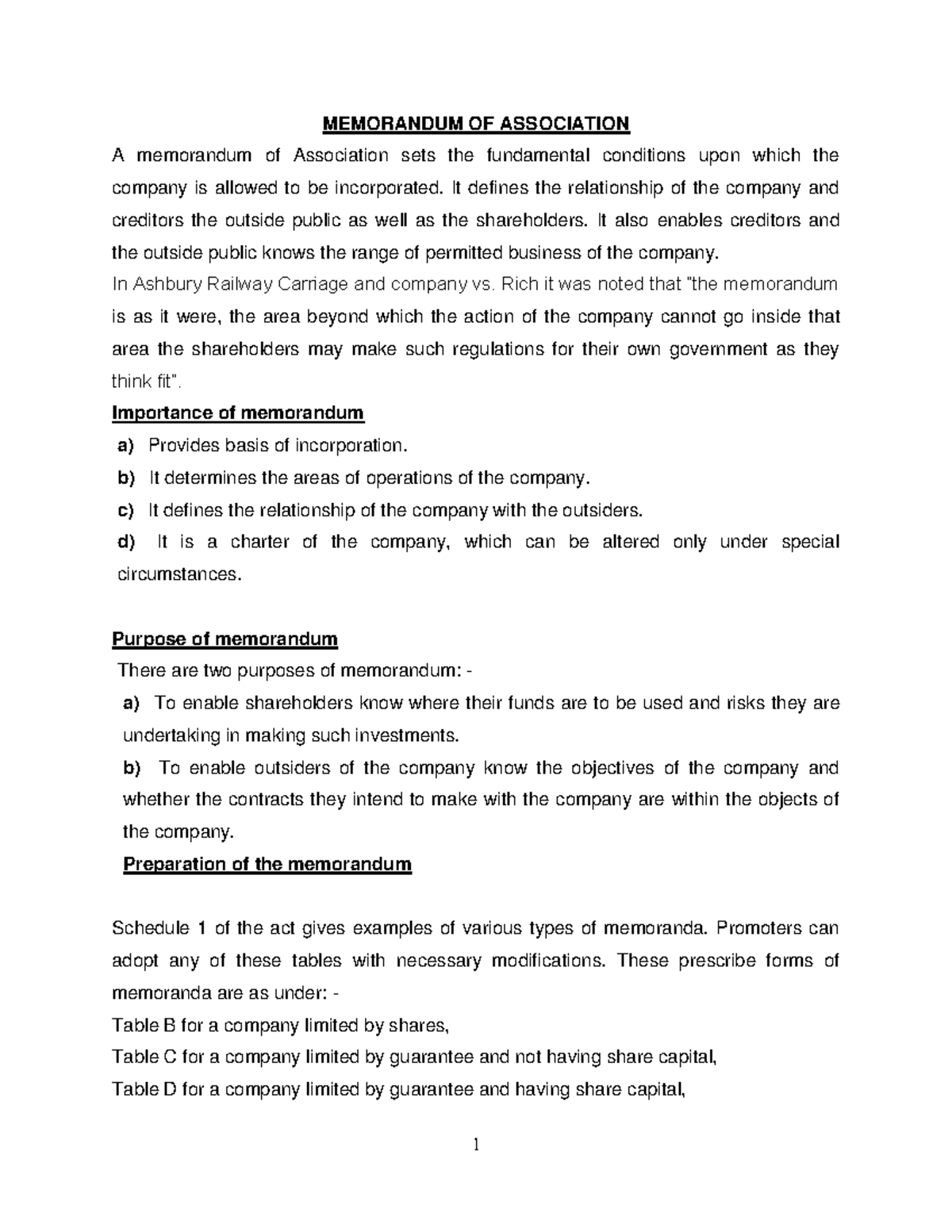 05 Memorandum OF Association - MEMORANDUM OF ASSOCIATION A memorandum ...