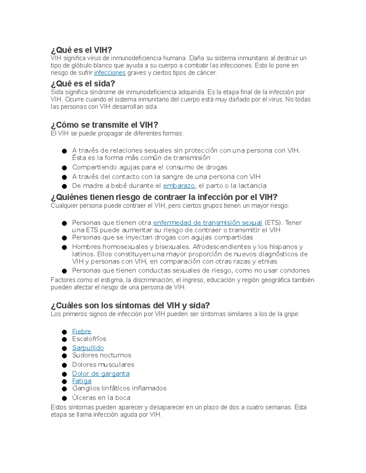 Qué es el VIH - ¿Qué es el VIH? VIH significa virus de ...